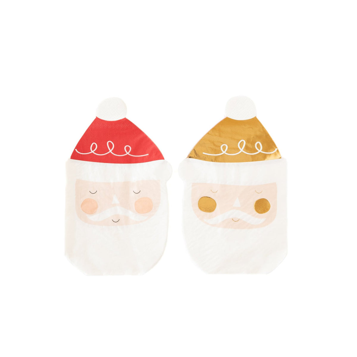 Santa Face Shaped Napkins – Party in a Box